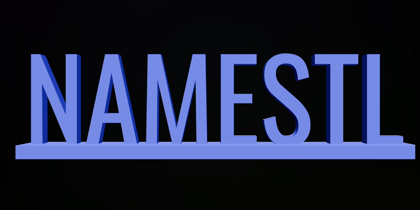 Name STL | 3D Name Generator for Printing